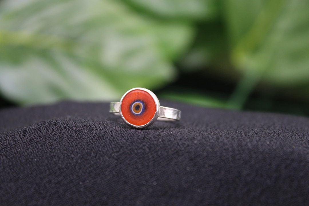 Evil Eye Silver Ring: Ceramic Jewelry, Handmade Jewelry, Fine Jewelry ...