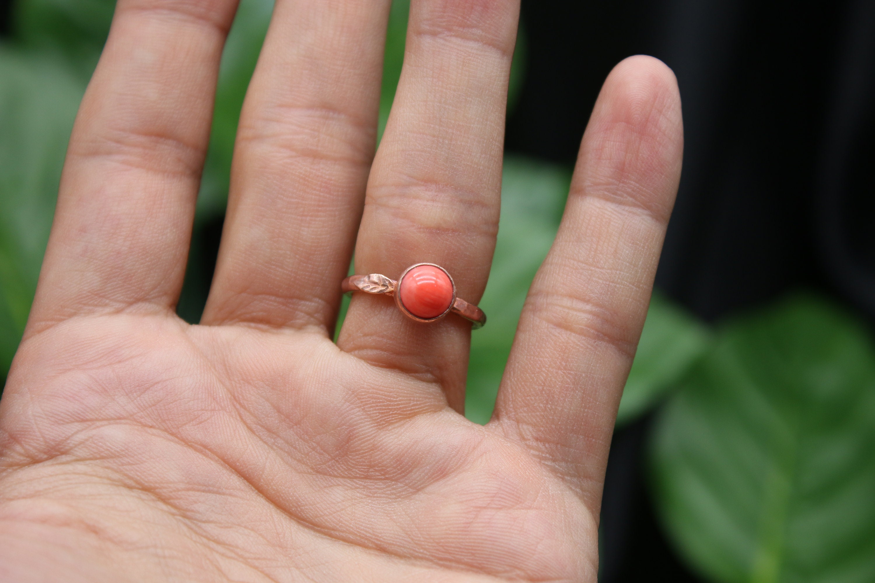 Natural Coral Silver Ring: the Perfect Handmade Gift for Her - Etsy