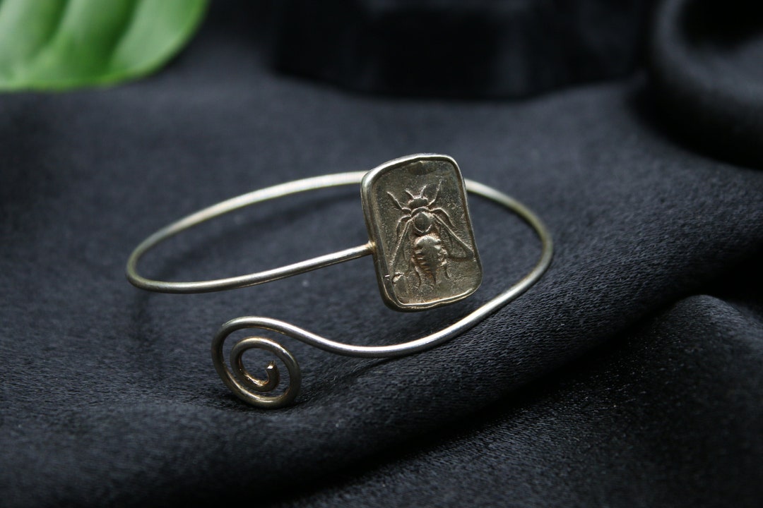 Roman Coin Bee Silver Bracelet: Handmade Jewelry, the Perfect Gift for ...