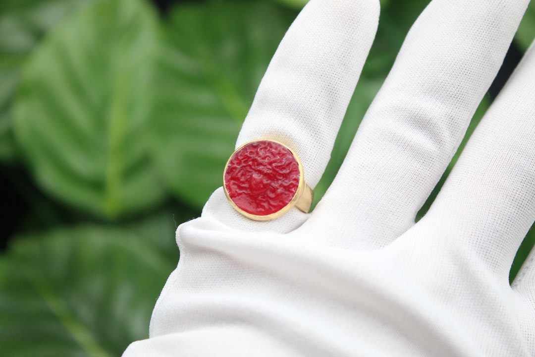 Intaglio Medusa Silver Ring Handmade Jewelry Greek Jewelry Ancient ...