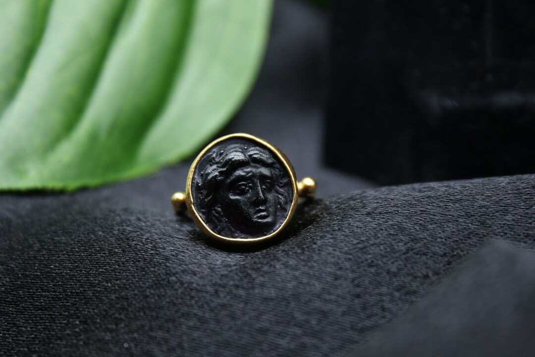 Venetian Glass Intaglio Medusa Silver Ring: the Perfect Handmade Gift ...