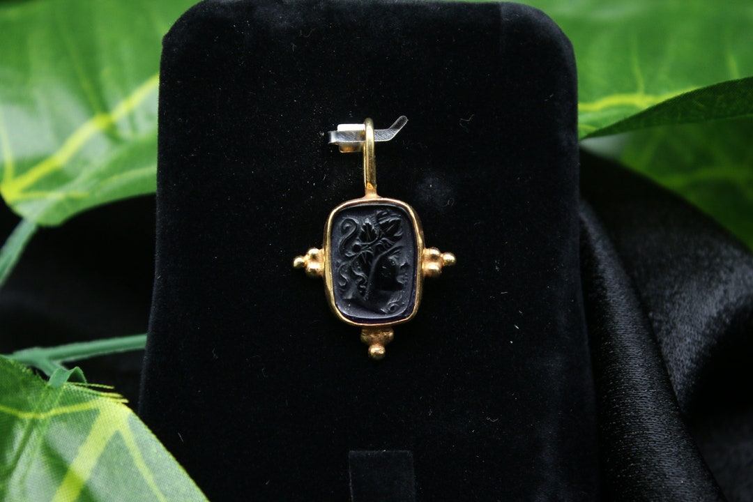 Intaglio Apollo Silver Pendant Handmade Jewelry - Etsy