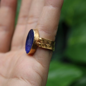 Venetian Glass Intaglio Virgin Mary Silver Ring: Tumble Ring, Vintage ...