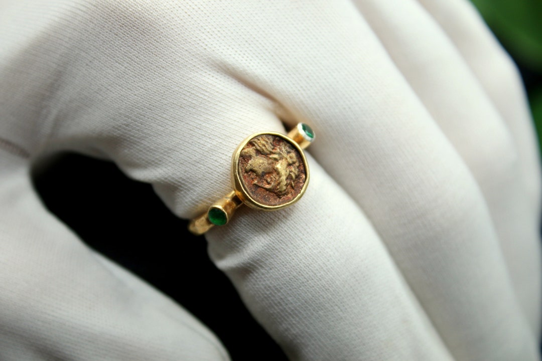 Handcrafted Ancient Greek Helen Coin Silver Ring - Timeless Heritage ...
