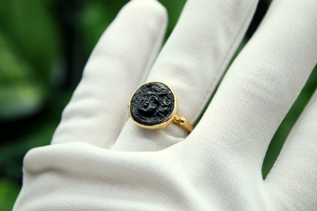 Greek Witch Intaglio Medusa Silver Ring Handmade Jewelry Greek Jewelry ...