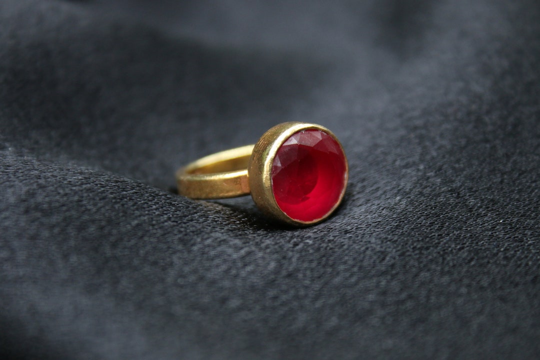 Ruby Silver Ring Handmade Jewelry Ruby Gift Red Stone Ring - Etsy
