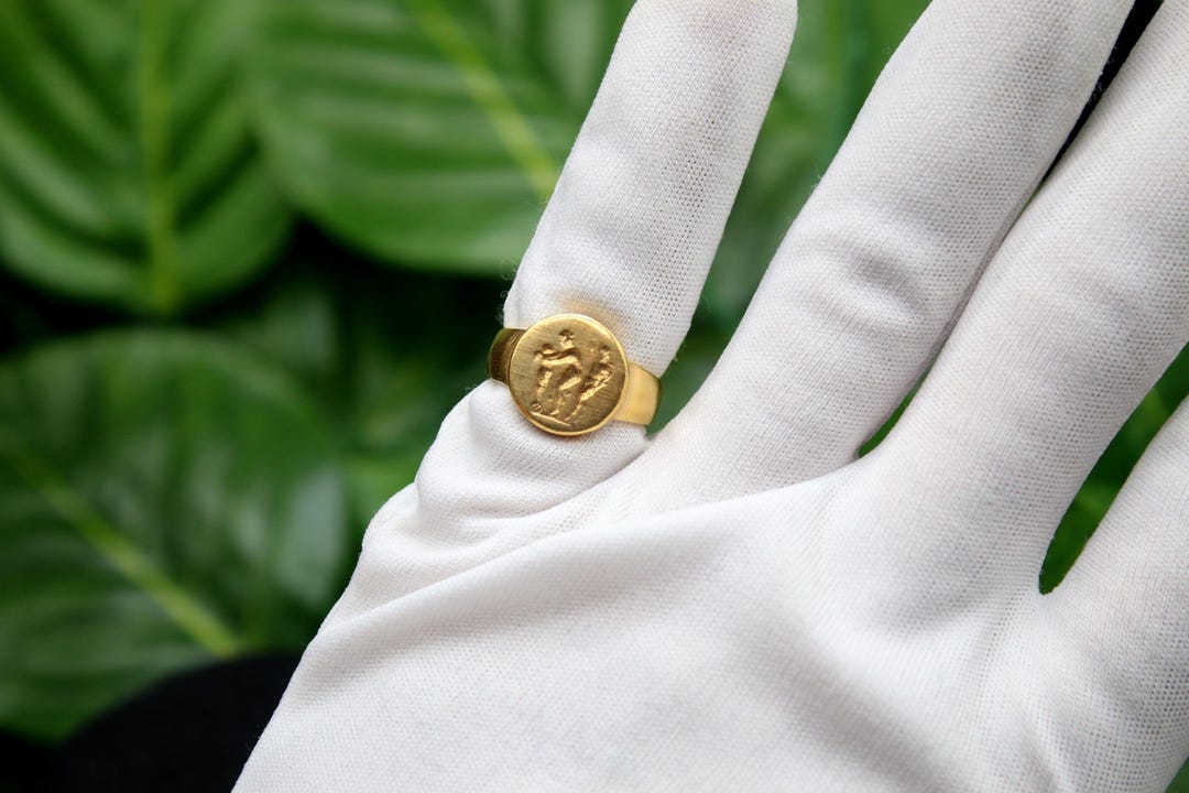 Ancient Greek Signet Ring, Handmade Silver Jewelry, Unique Mythology ...
