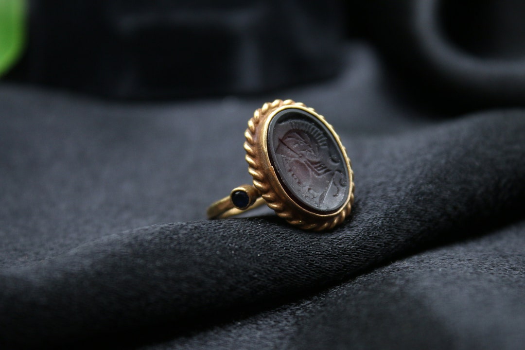 Intaglio Cameo Roman Commander Silver Ring Handmade Jewelry - Etsy