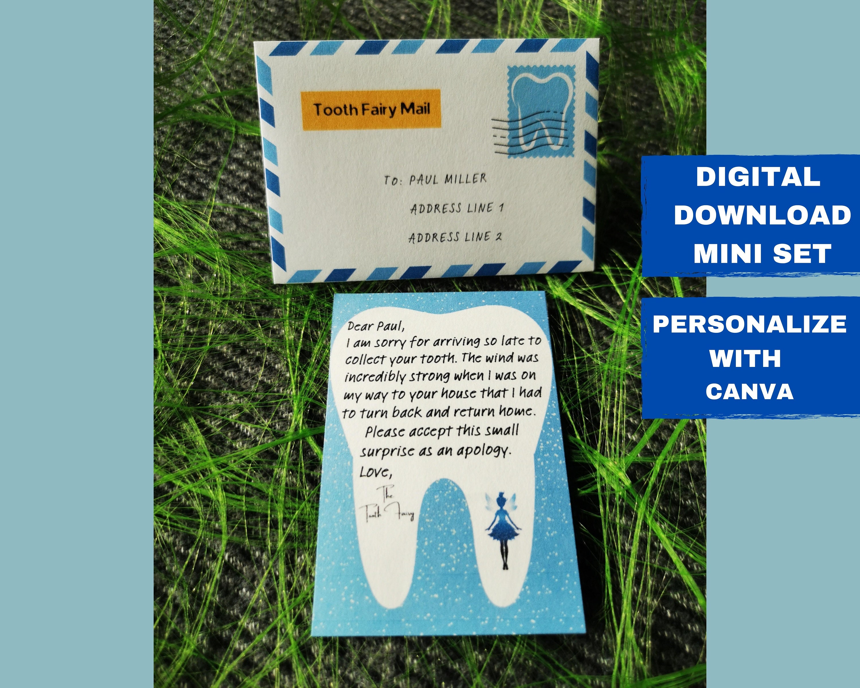 Printable Tooth Fairy Small Sorry Letter With Fairy Envelope ...