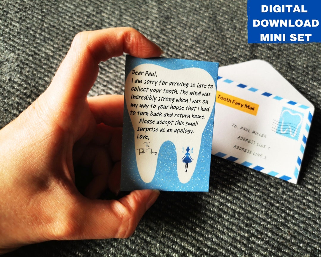 Printable Tooth Fairy Small Sorry Letter With Fairy Envelope ...