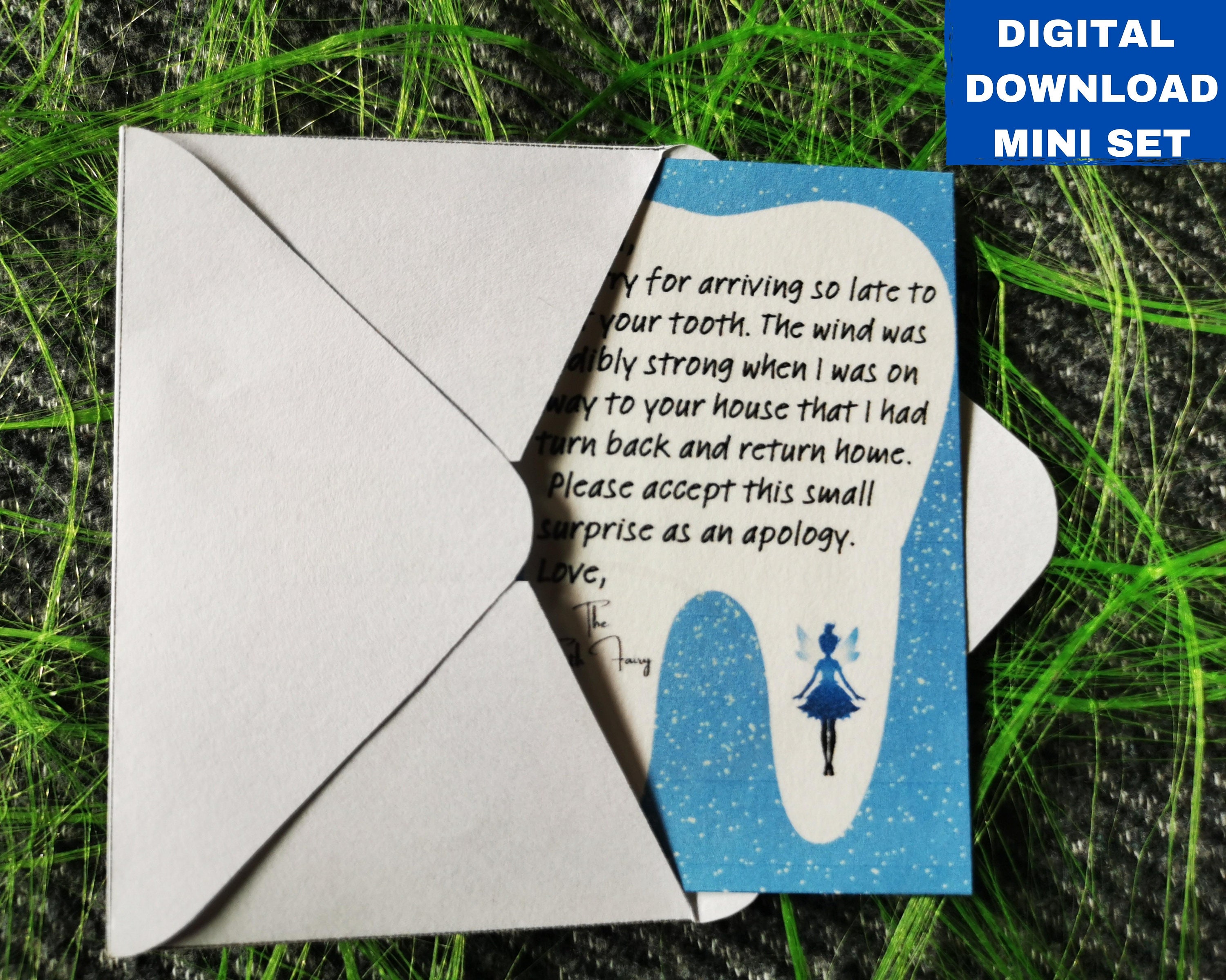 Printable Tooth Fairy Small Sorry Letter With Fairy Envelope ...
