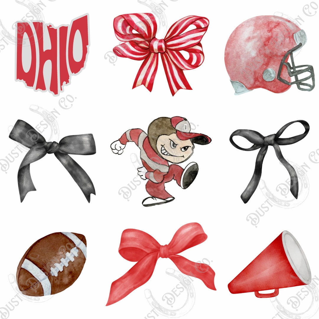 Ohio State Buckeyes Watercolor Collage Png-digital Download - Etsy