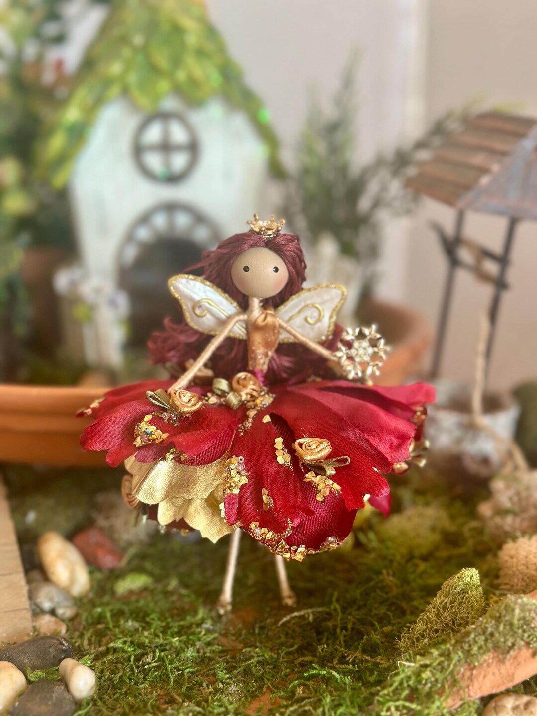 December handmade Flower Fairy - Etsy
