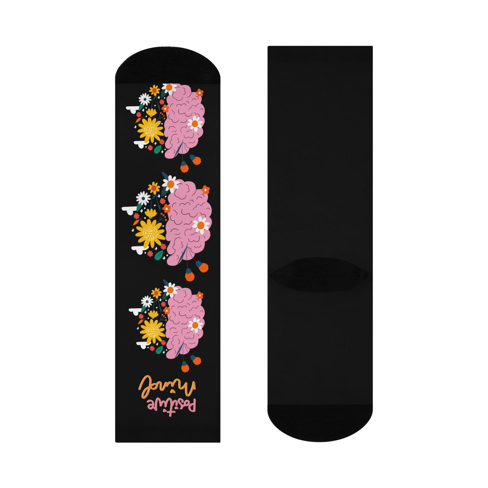 Floral Brain Socks – Cozy & Inspirational for All! Support Mental ...