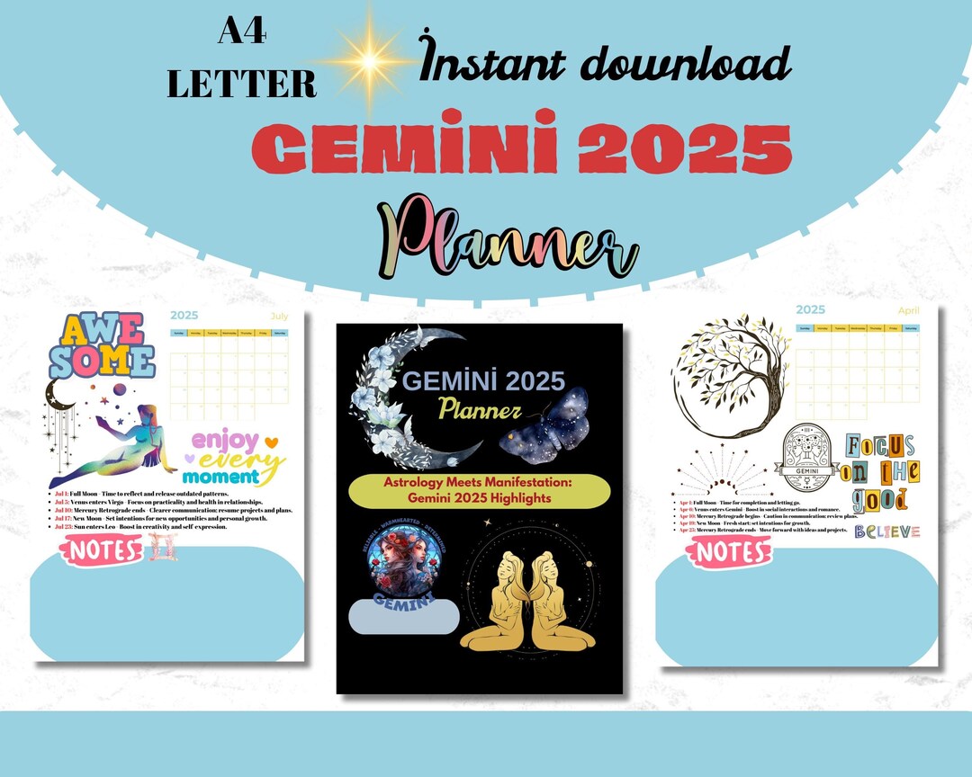 Gemini 2025 Planner, Astrology and Zodiac Calendar, Gemini Journal ...