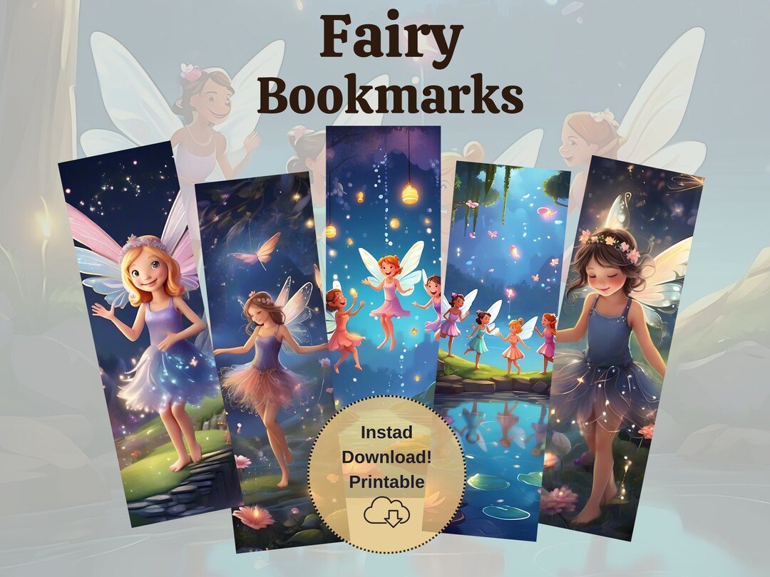 Printable Fairy Bookmarks | Digital Magical Tale Designs - Etsy