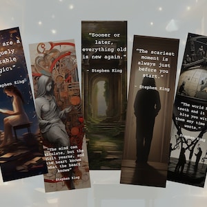 Stephen King Bookmarks Printable | Stephen King Book Lover Bookmark - Etsy