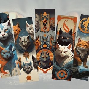 Warrior Cats Bookmarks Printable | Digital Download for Cat Lovers - Etsy