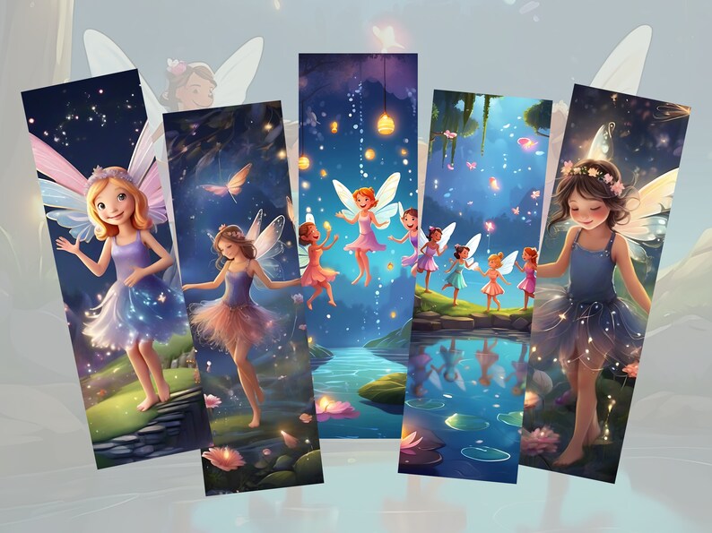 Printable Fairy Bookmarks | Digital Magical Tale Designs - Etsy