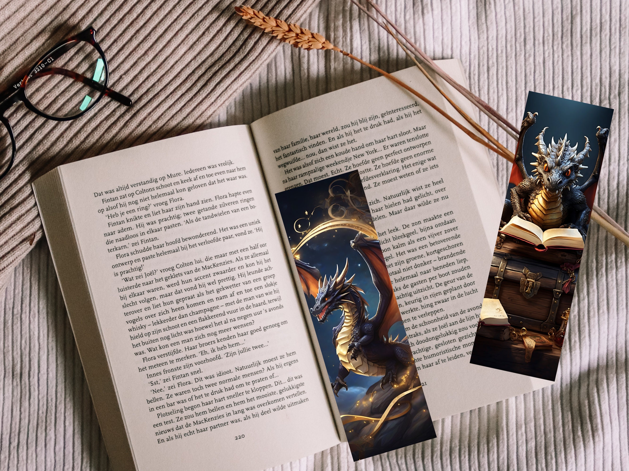 Printable Dragon Bookmarks Set - DIY Fantasy Bookmark for Dragon Lovers ...