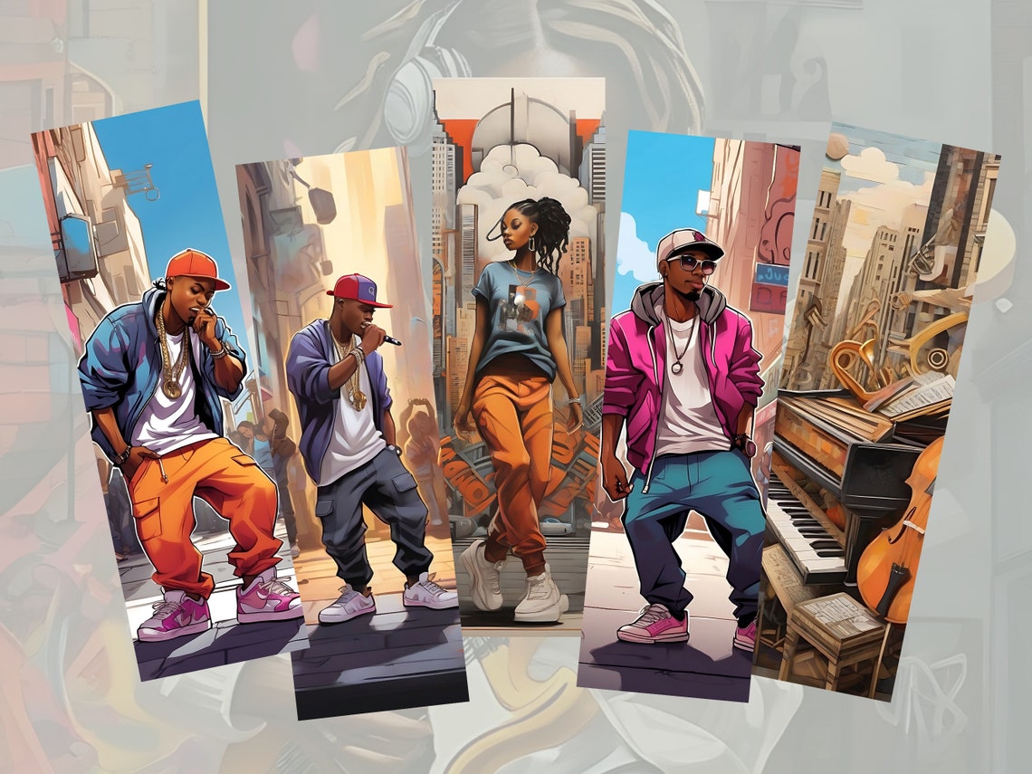 Printable Urban Music Bookmarks | Graffiti-inspired Hip-hop & Street ...