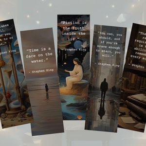Stephen King Bookmarks Printable | Stephen King Book Lover Bookmark - Etsy