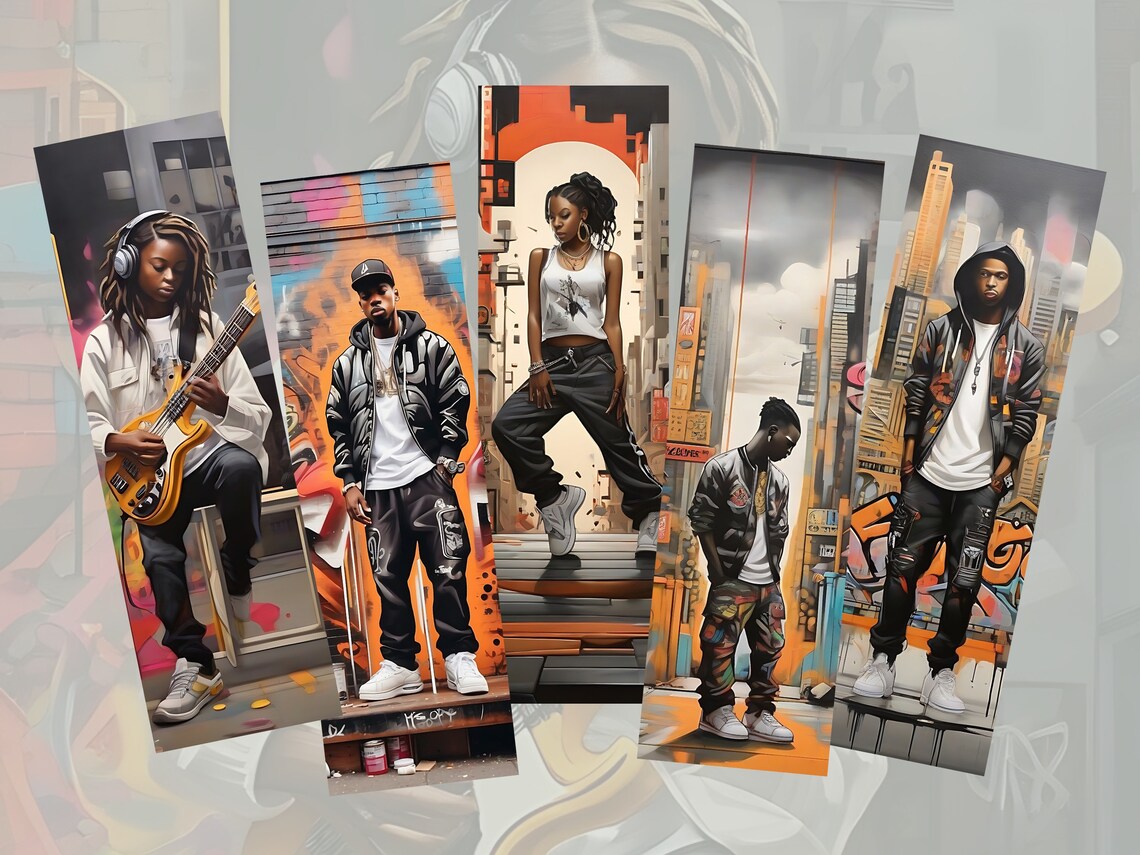 Printable Urban Music Bookmarks | Graffiti-inspired Hip-hop & Street ...