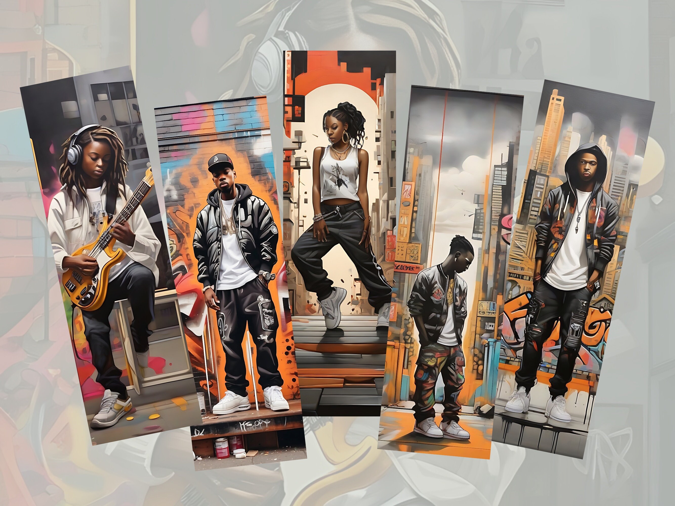 Printable Urban Music Bookmarks | Graffiti-inspired Hip-hop & Street ...