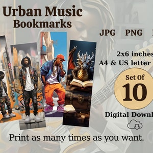 Printable Urban Music Bookmarks | Graffiti-inspired Hip-hop & Street ...