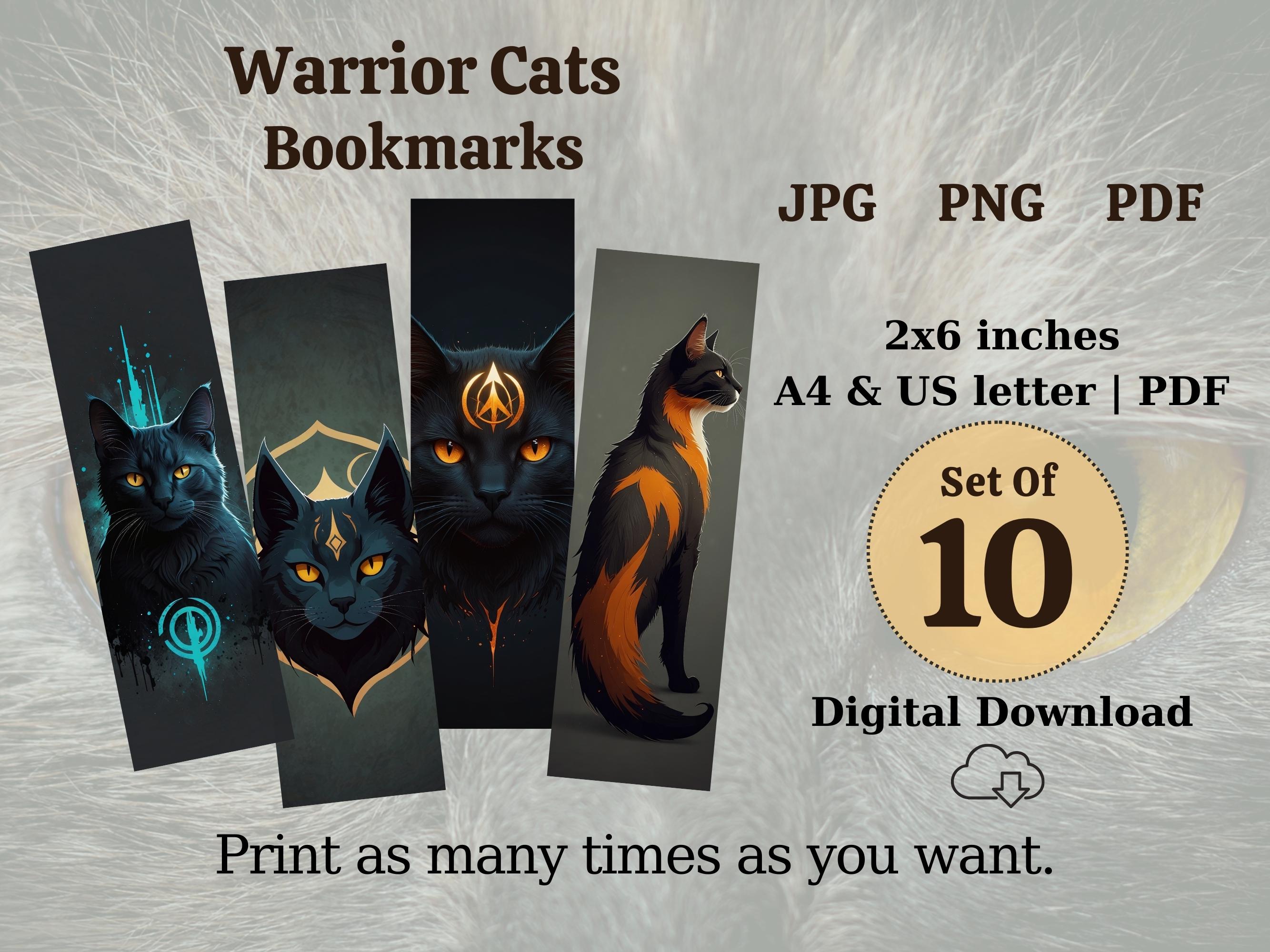 Printable Warrior Cats Bookmark Collection | Digital Heaven for Cat ...