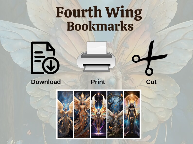 Fourth Wing Bookmarks Printable Digital Download Bookmark for 4th Wing ...