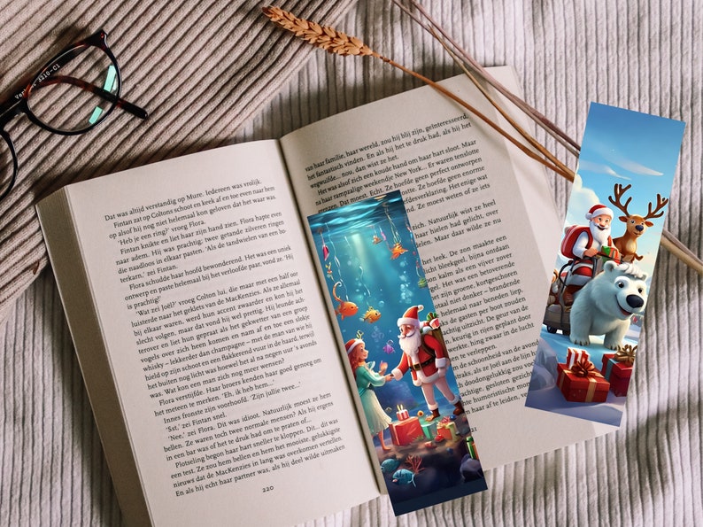Printable Christmas Bookmarks for Kids | Digital Cute Holiday Designs ...