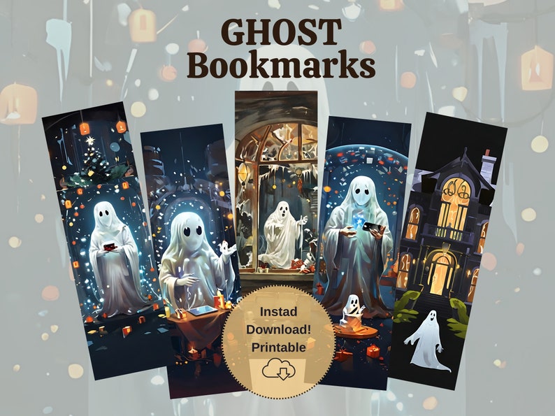 Printable Ghost Bookmarks | Digital Download for Ghost Lovers - Etsy