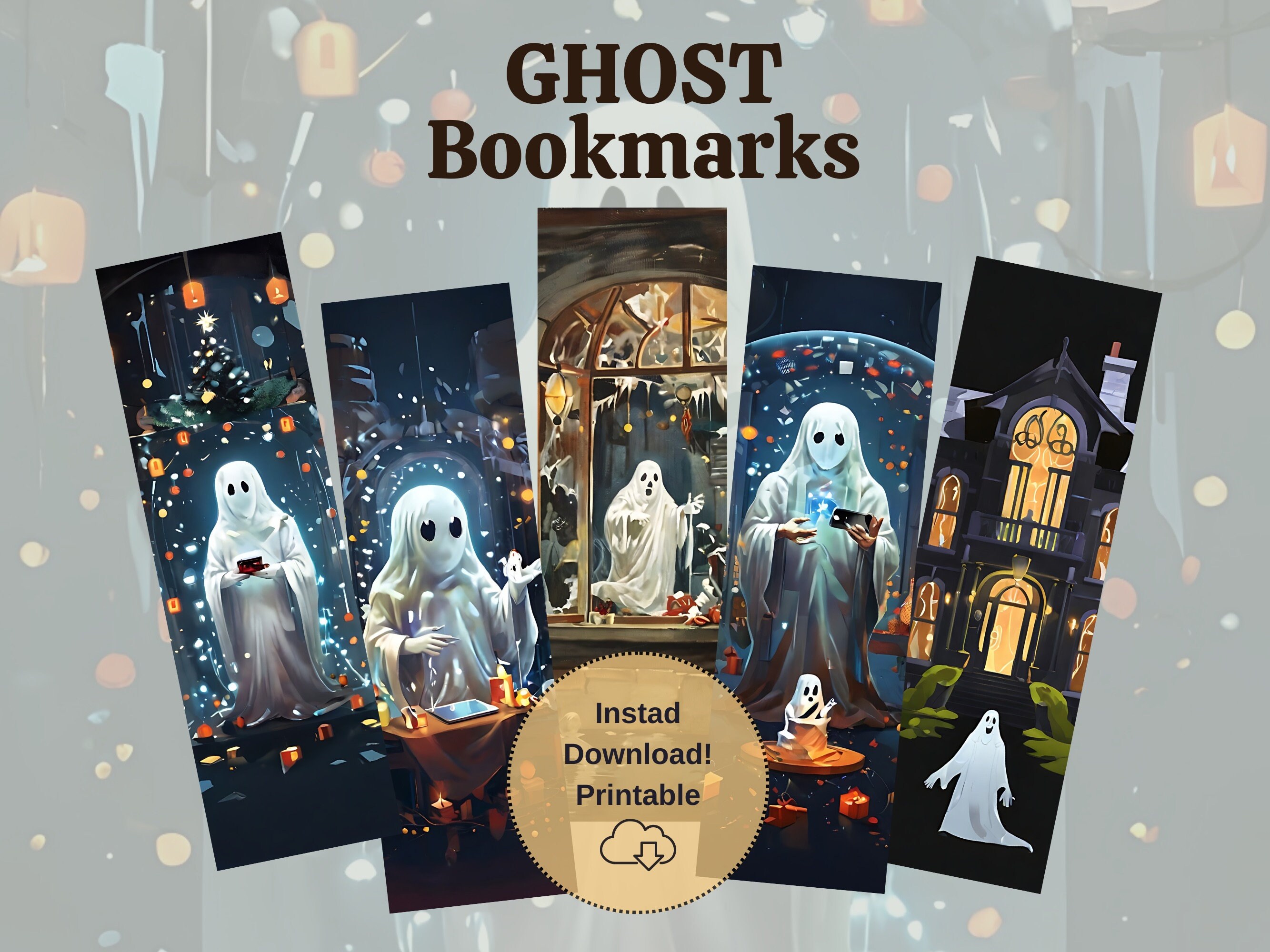 Printable Ghost Bookmarks | Digital Download for Ghost Lovers - Etsy