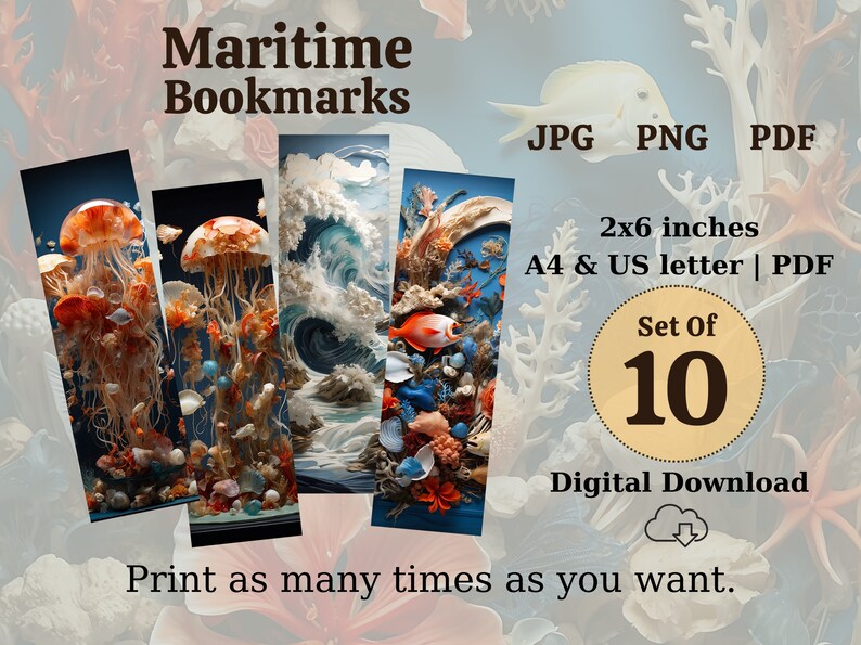 Maritime Bookmarks Printable | Set Sail With Nautical Bookmarks - Etsy