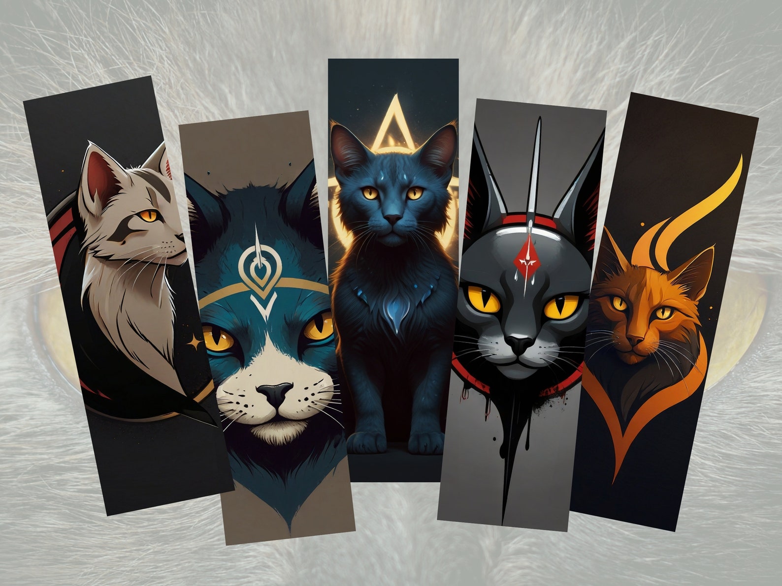 Warrior Cats Bookmarks Printable | 10 Clan Fantasy Cat DIY Bookmark ...