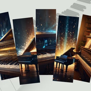 Printable Piano Bookmarks | Elegant Music Lover’s Collection for ...