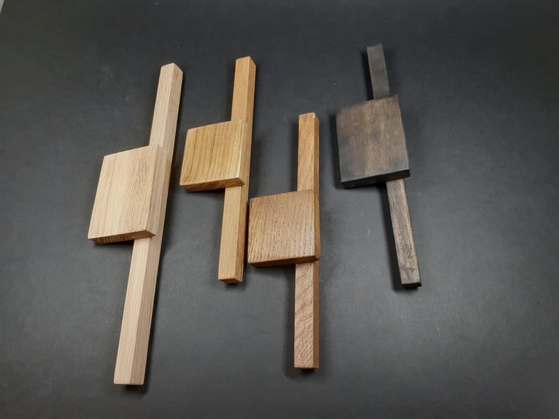 Handmade Oak Furniture Handles: Modern Wood Cabinet Pulls - Etsy