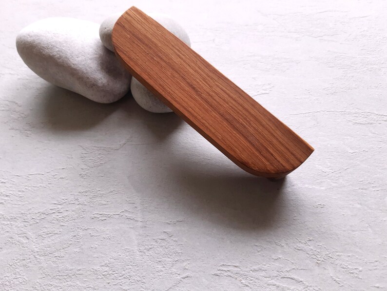 Long Oak Wood Handles Pulls Simple Kitchen Hardware Dresser Pulls ...