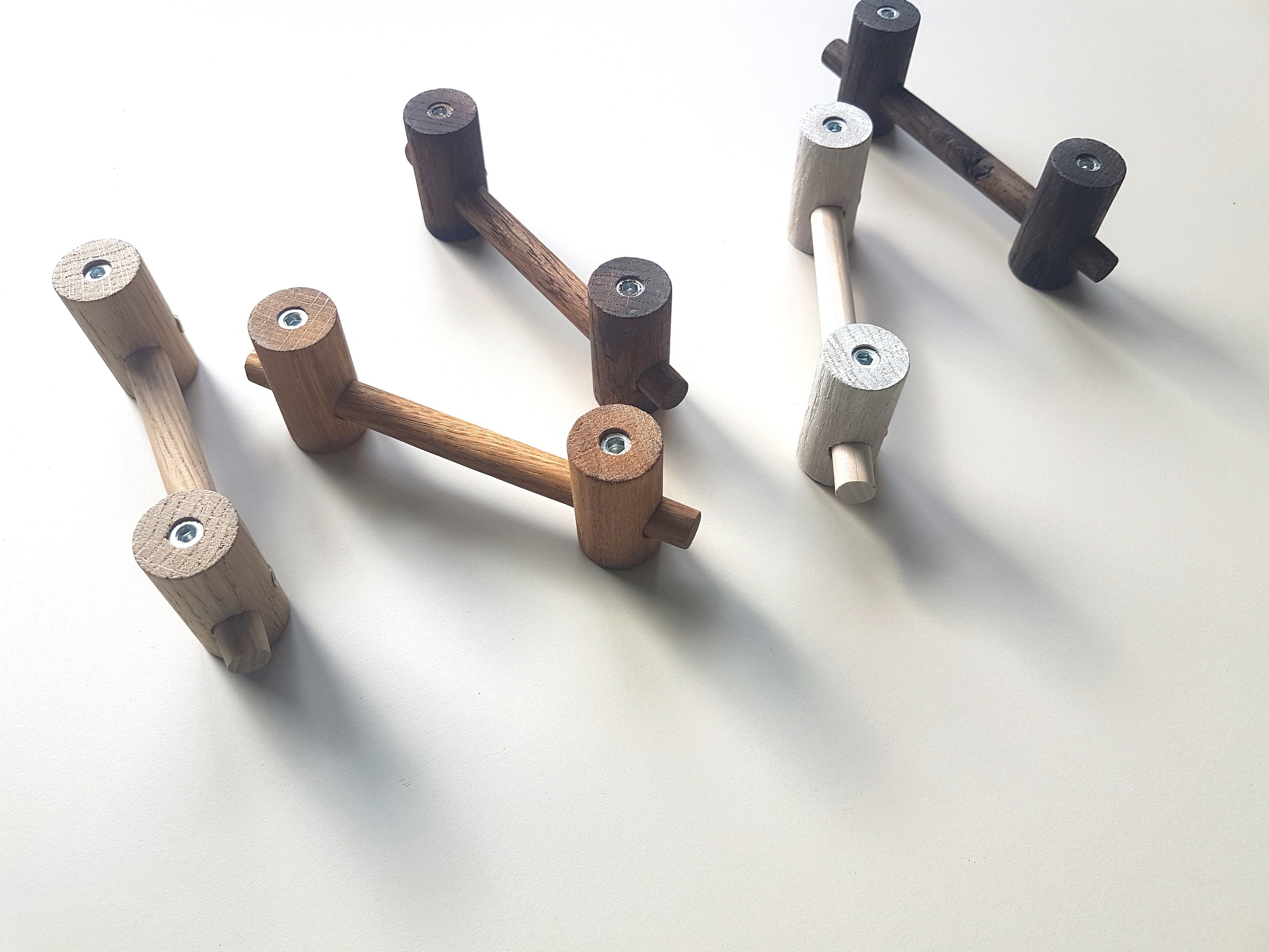 Oak Wood Knob Handles Kitchen Cabinet Furniture Pulls - Etsy