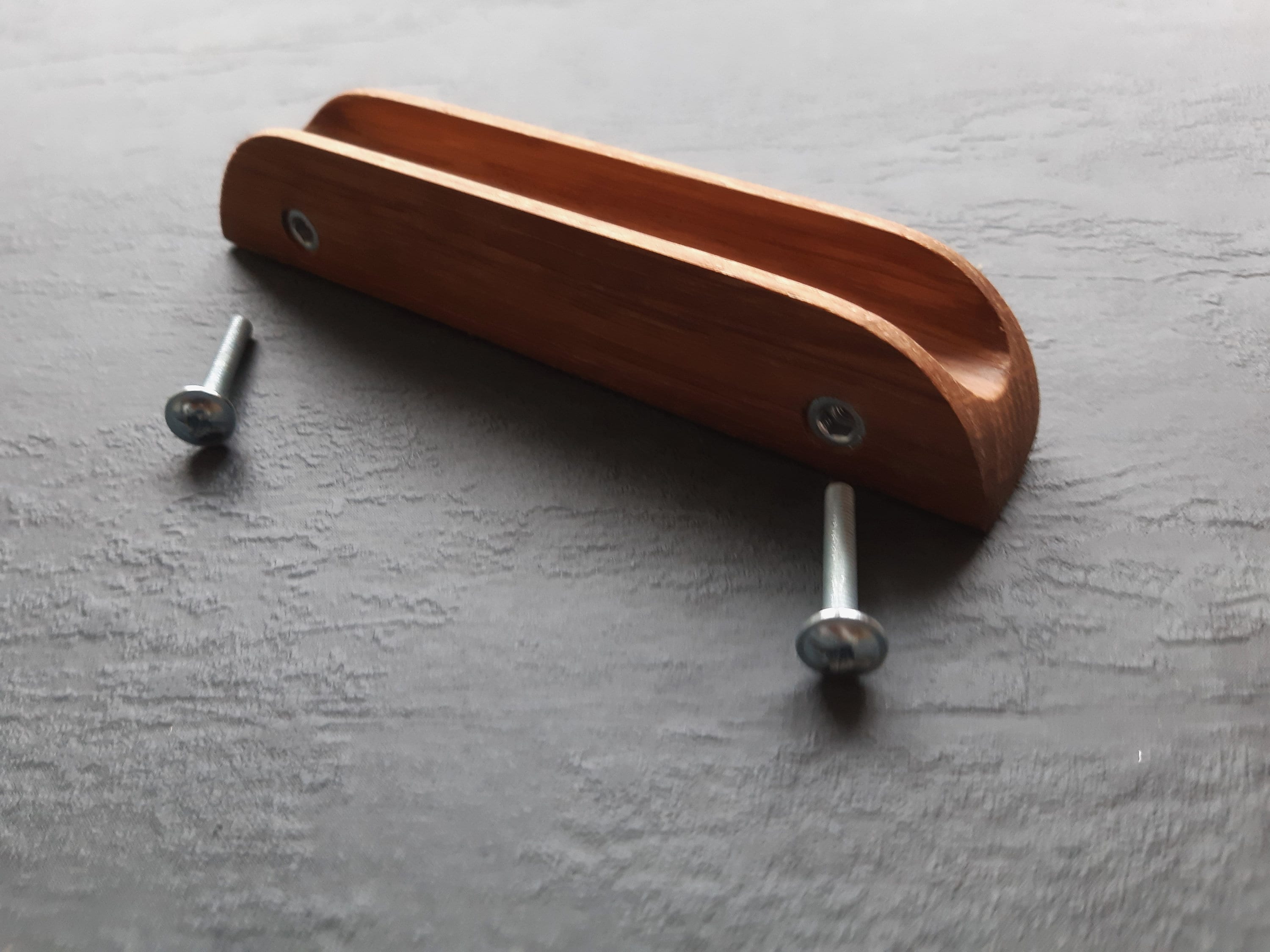 Handmade Oak Wood Drawer Pulls: Modern Rounded Furniture Handles - Etsy