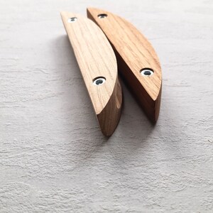 Elegant Long Wood Handles Pulls, Simple Furniture Hardware, Dresser ...