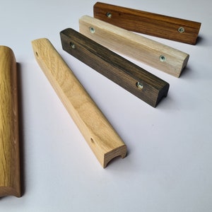 Oak Wood Handles Simple Kitchen Cabinet Hardware Drawer Pulls ...