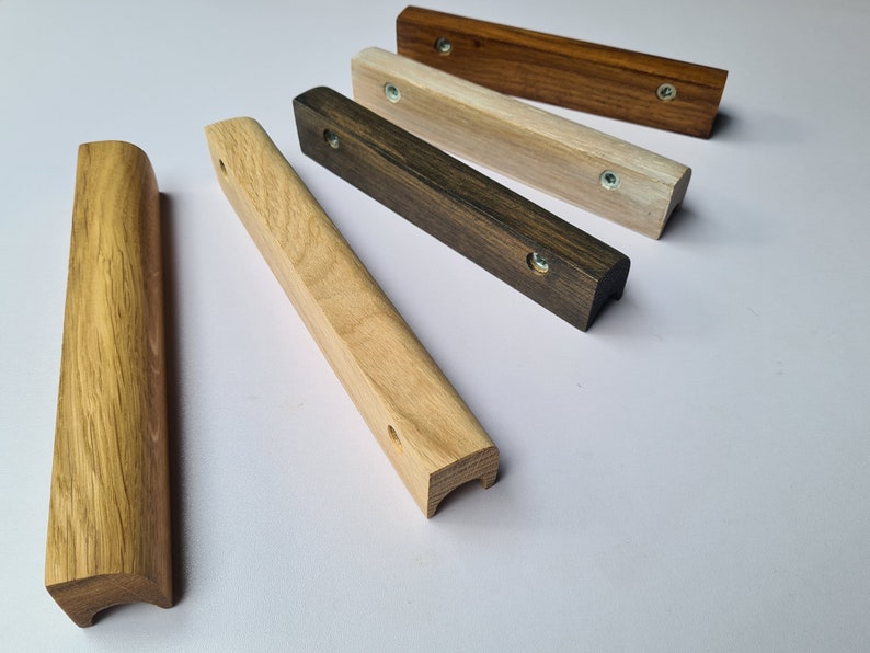 Oak Wood Handles Simple Kitchen Cabinet Hardware Drawer Pulls ...