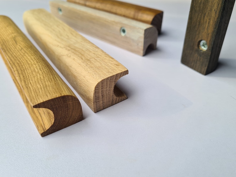 Oak Wood Handles Simple Kitchen Cabinet Hardware Drawer Pulls ...