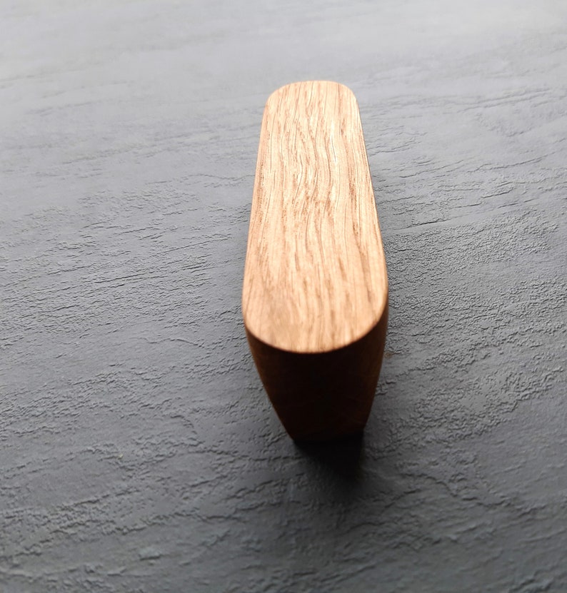 Long Oak Wood Handles Pulls Simple Kitchen Hardware Dresser Pulls ...