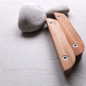 Handmade Oak Wood Drawer Pulls: Minimalist Cabinet Handles - Etsy