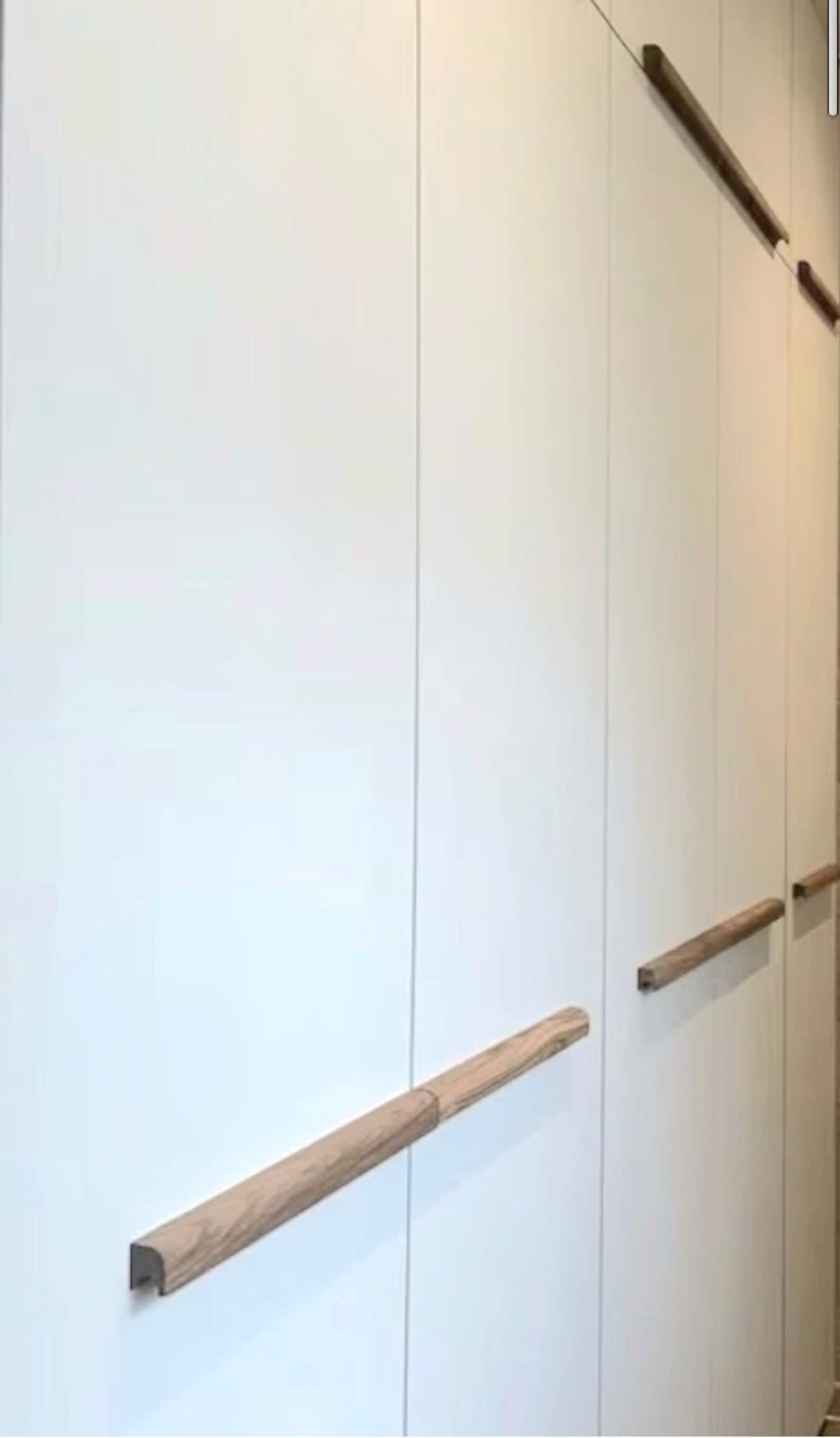 Oak Wood Handles Simple Kitchen Cabinet Hardware Drawer Pulls ...