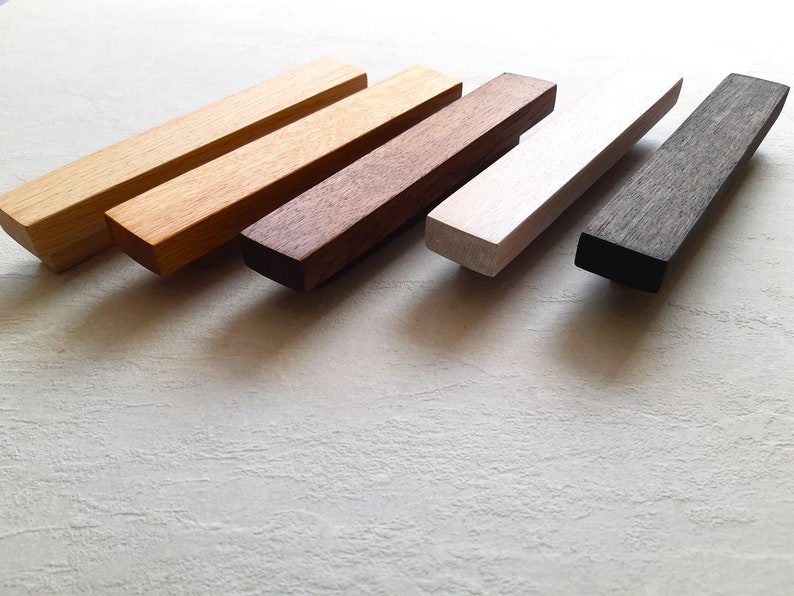 Classic Handles Homemade of Natural Oak Wood, Large Pulls Simple ...