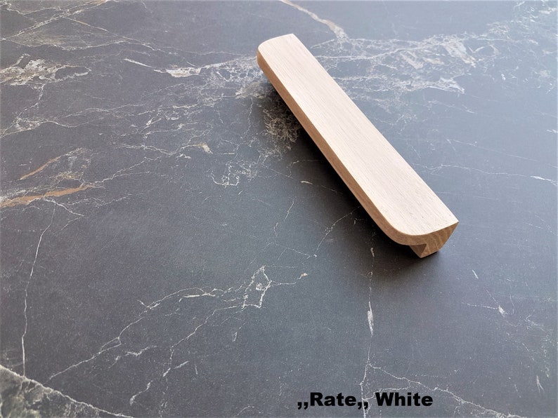 Rounded Long Wood Pulls Oak Handles Simple Kitchen Hardware Dresser ...